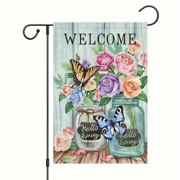 Other | Welcome Spring Garden Flag Nwot Flag Only | Poshmark